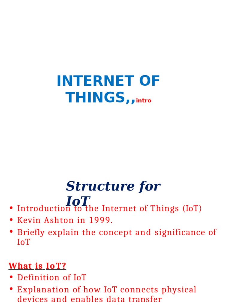 Internet of Things Unit-1 | PDF | Computer Network | Internet Of Things