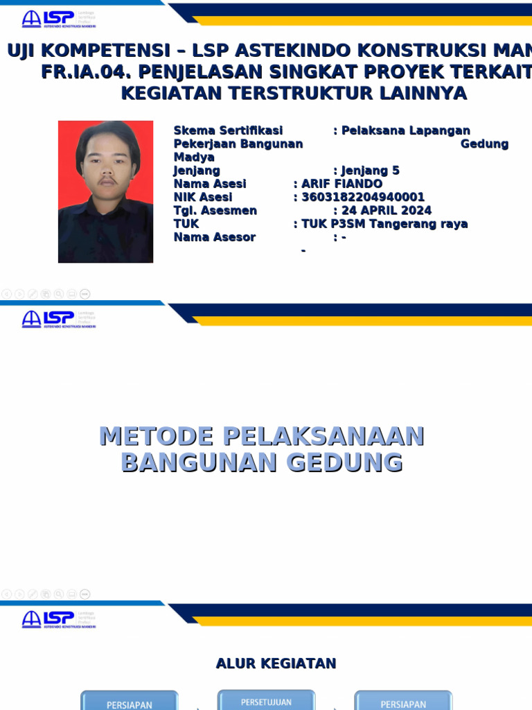 Pelaksana Bangunan Gedung Jenjang 5 - ARIF FIANDO | PDF | Teknologi & Rekayasa