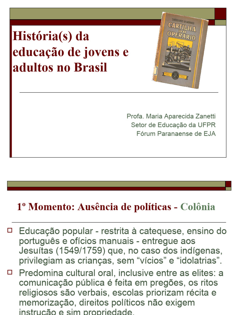 Hist Ria Da EJA No Brasil | PDF
