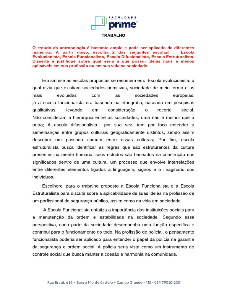 P1 Antropologia J - Wellison 1 | PDF