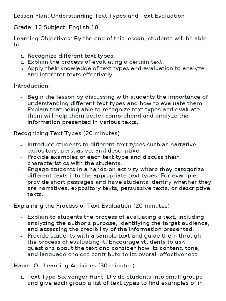 AI Lesson Plan On Evaluating and Making Judgments | PDF