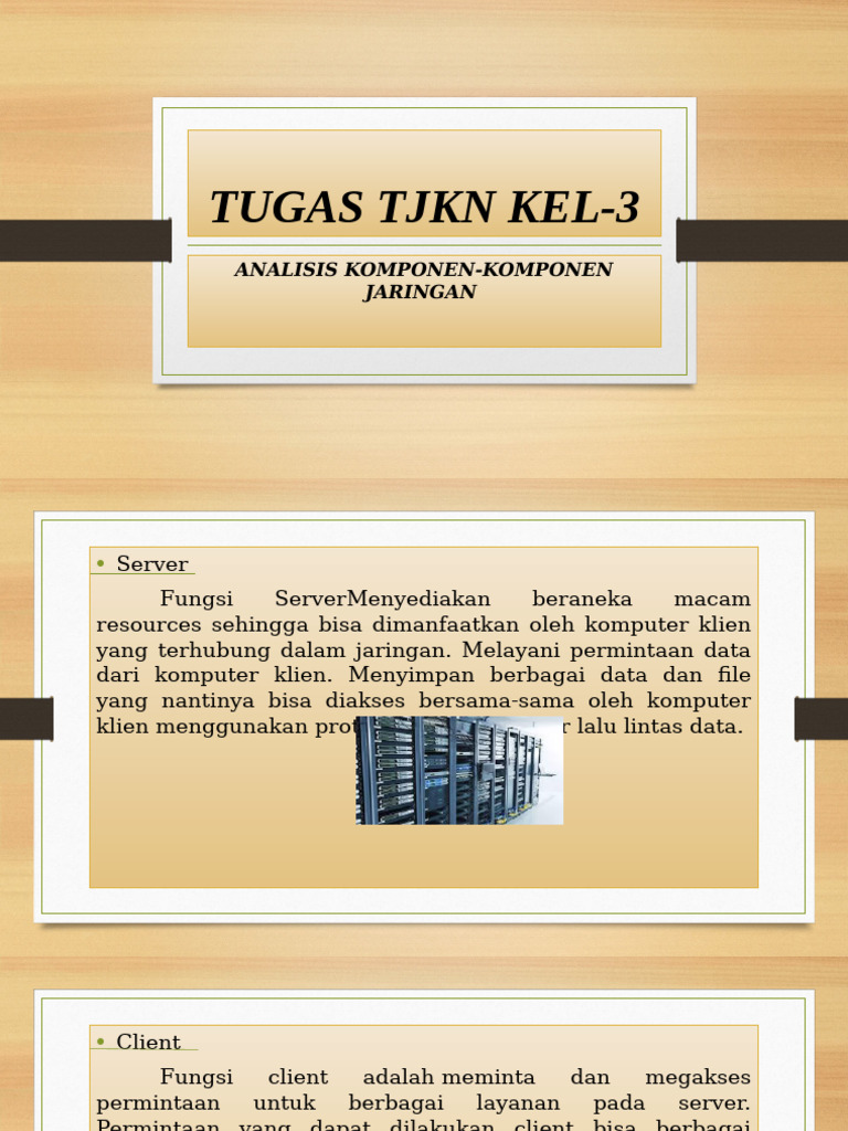 Komponen Jaringan TUGAS TJKN KEL-3 | PDF