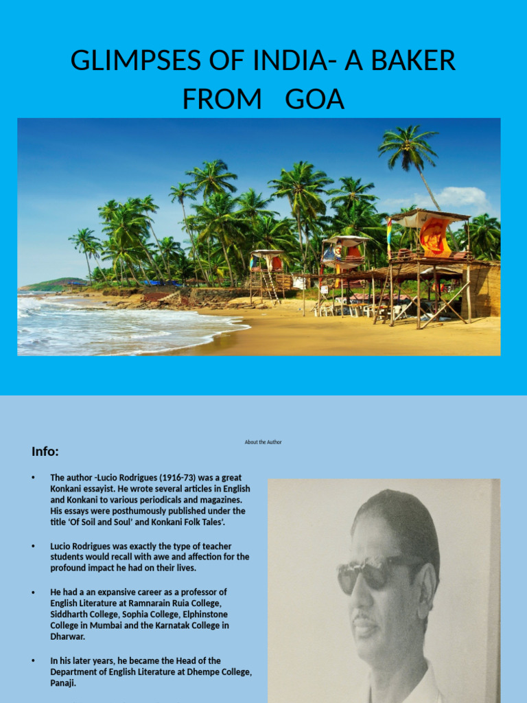 Glimpses of India - Baker From Goa1722948134648 | PDF