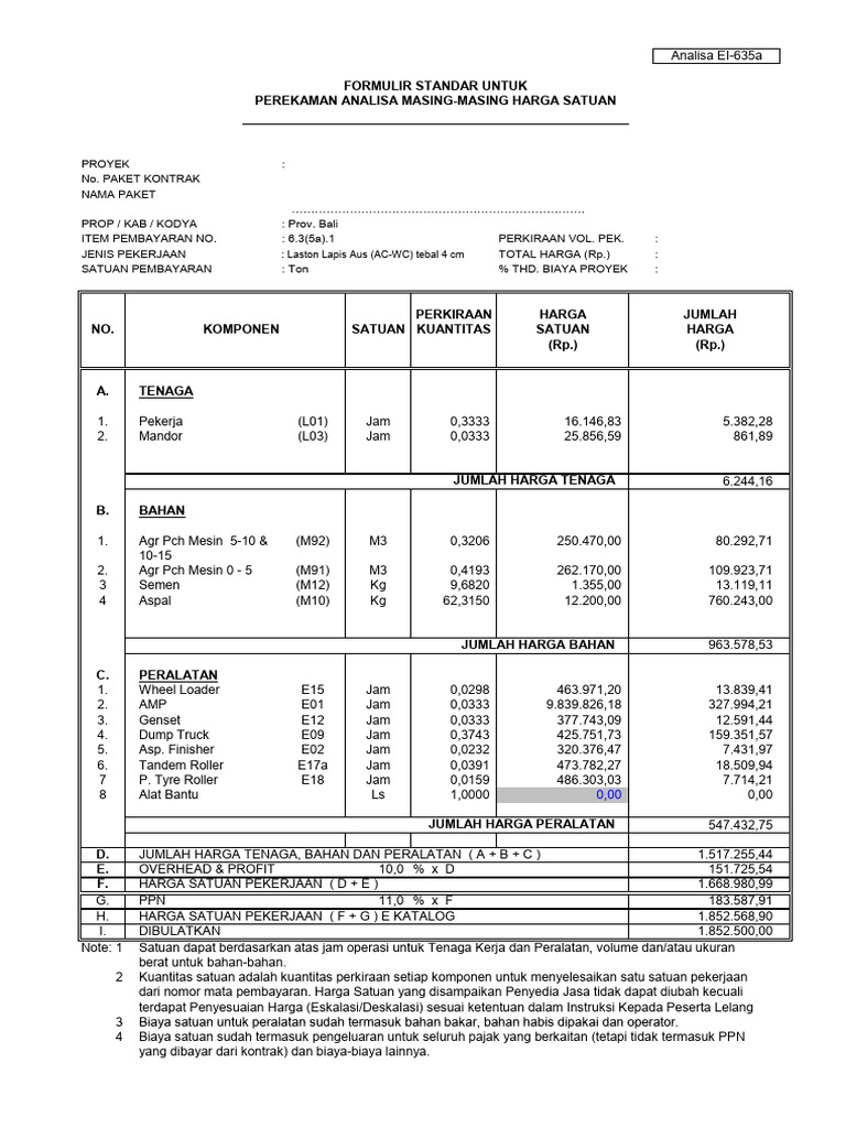 Pek. Laston Lapis Aus (AC - WC) | PDF