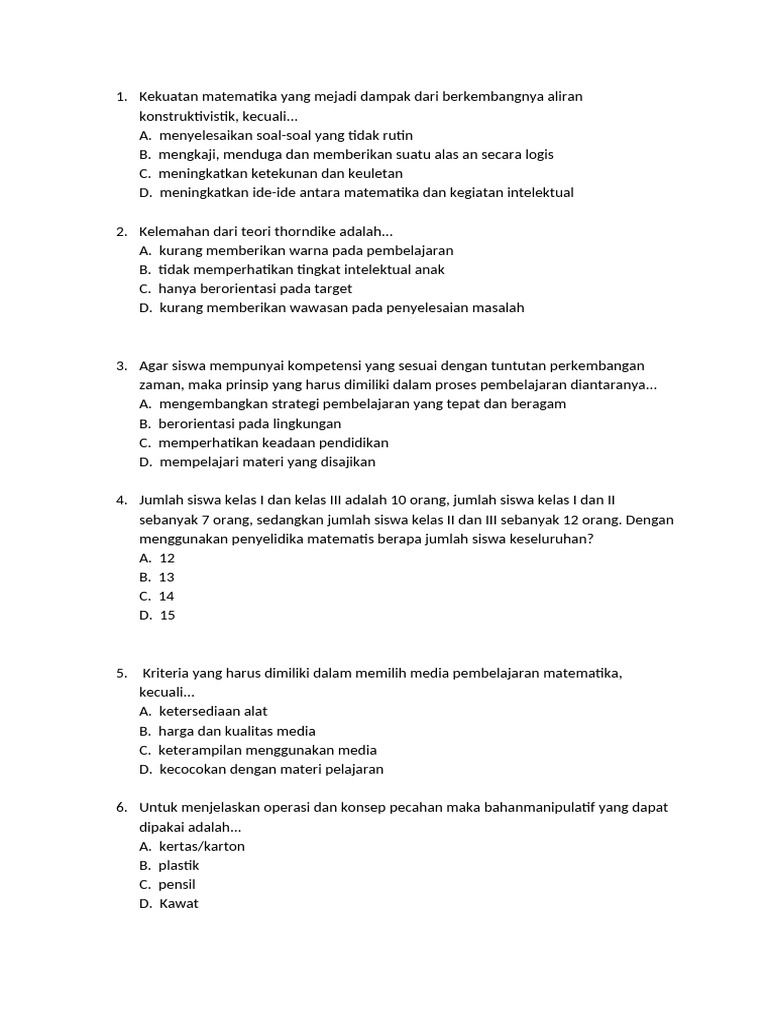 Lat Soal Mat SD | PDF