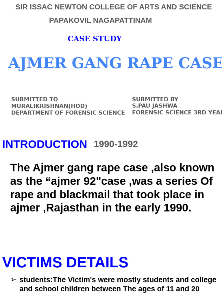 Ajmer Gang Rape | PDF