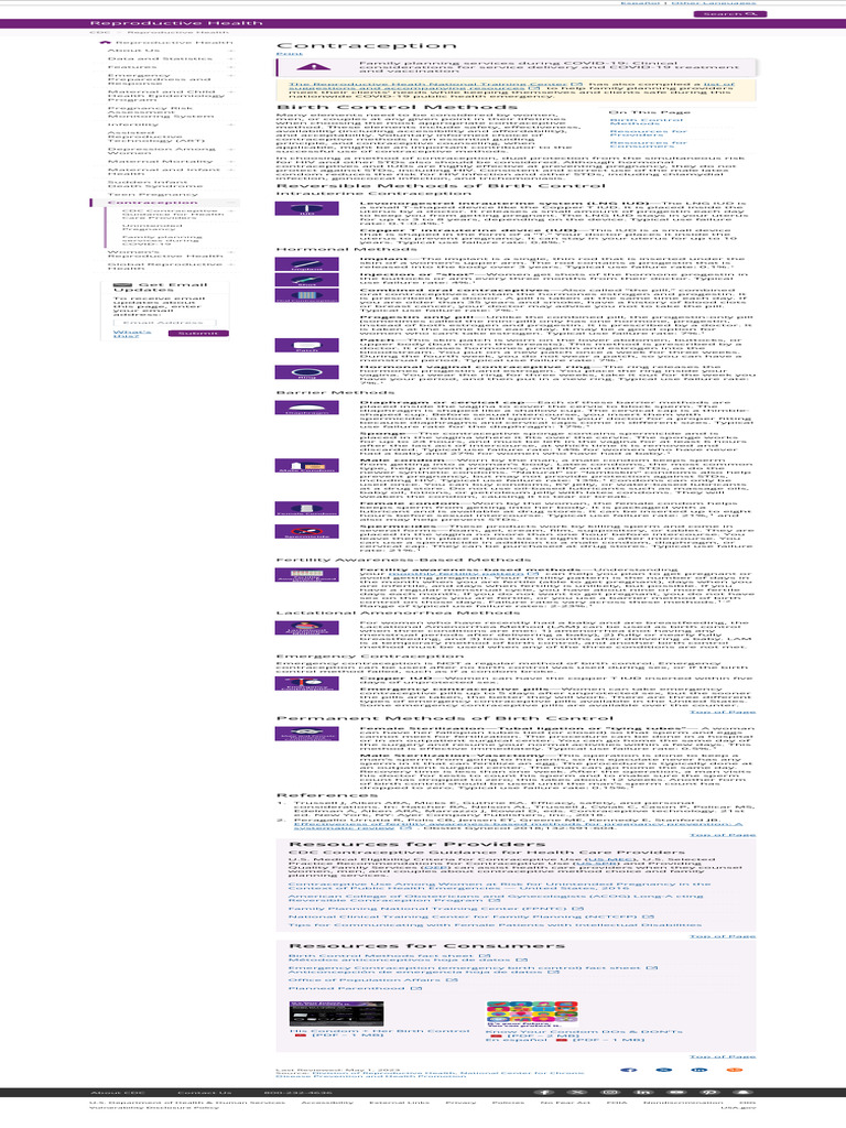 Contraception CDC | PDF