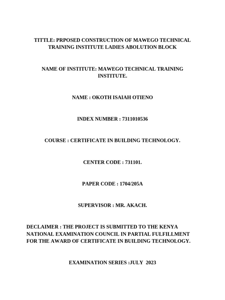 Isaiah Okoth Otieno | PDF | Ciencia y matemática