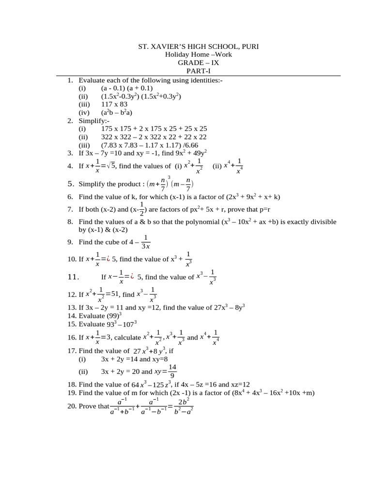 Math-9 Half Yearly Qns | PDF