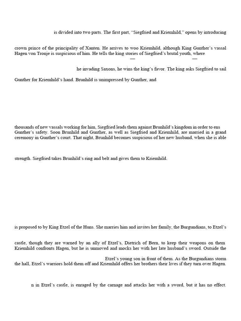 The Nibelungenlied | PDF