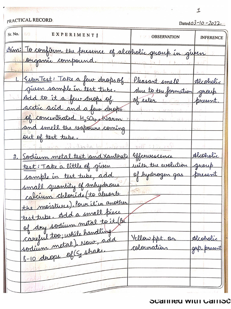Chemistry Practical Part II | PDF