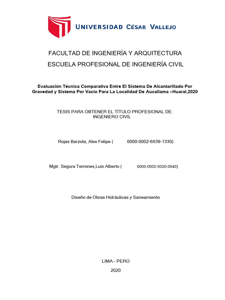 Rojas BAF-SD | PDF | Alcantarillado | Tecnología