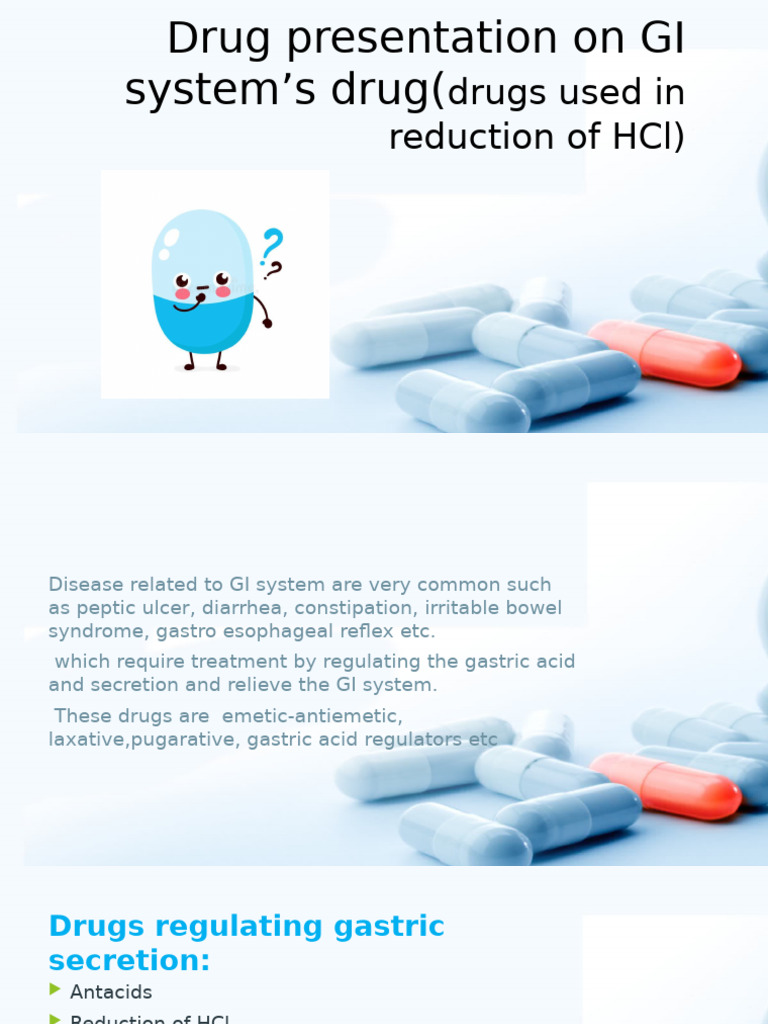 Drugs Used in Reduction of HCL) | PDF