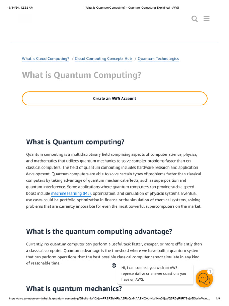 What Is Quantum Computing - Quantum Computing Explained - AWS | PDF ...