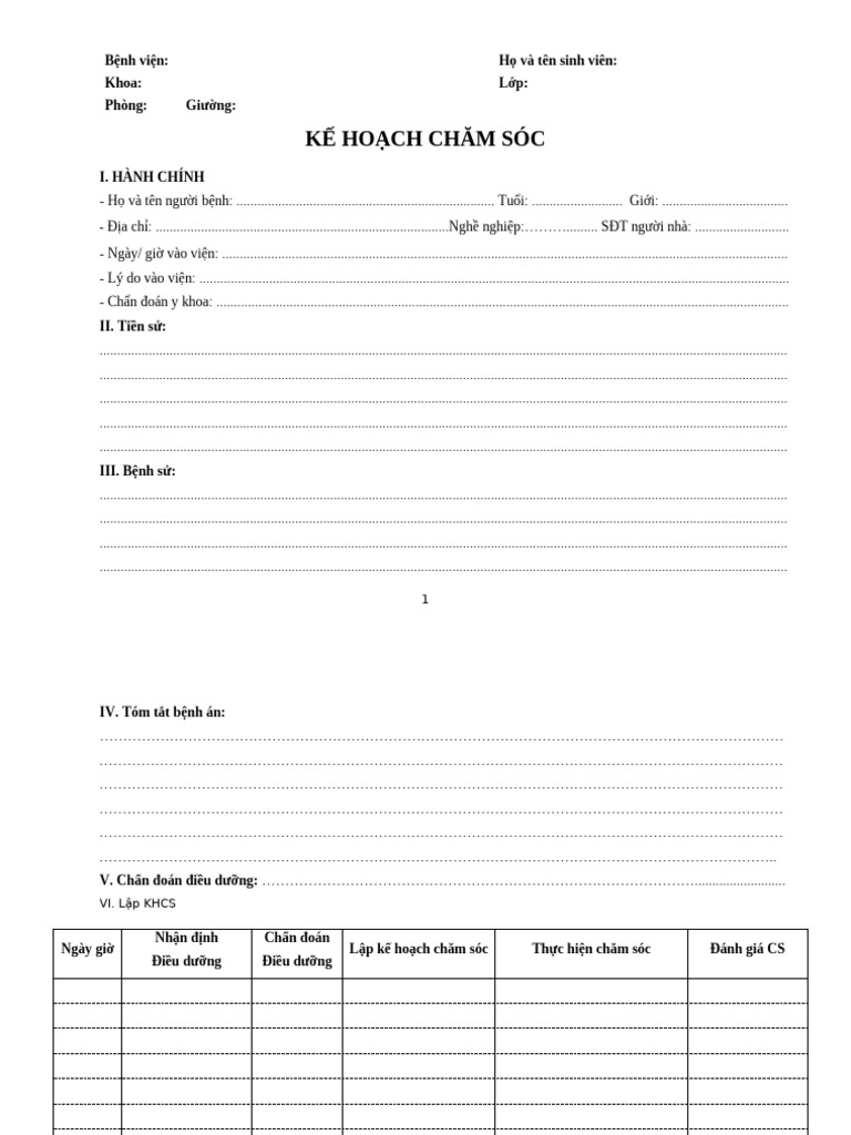 Mẫu KHCS (3) có dòng kẻ | PDF