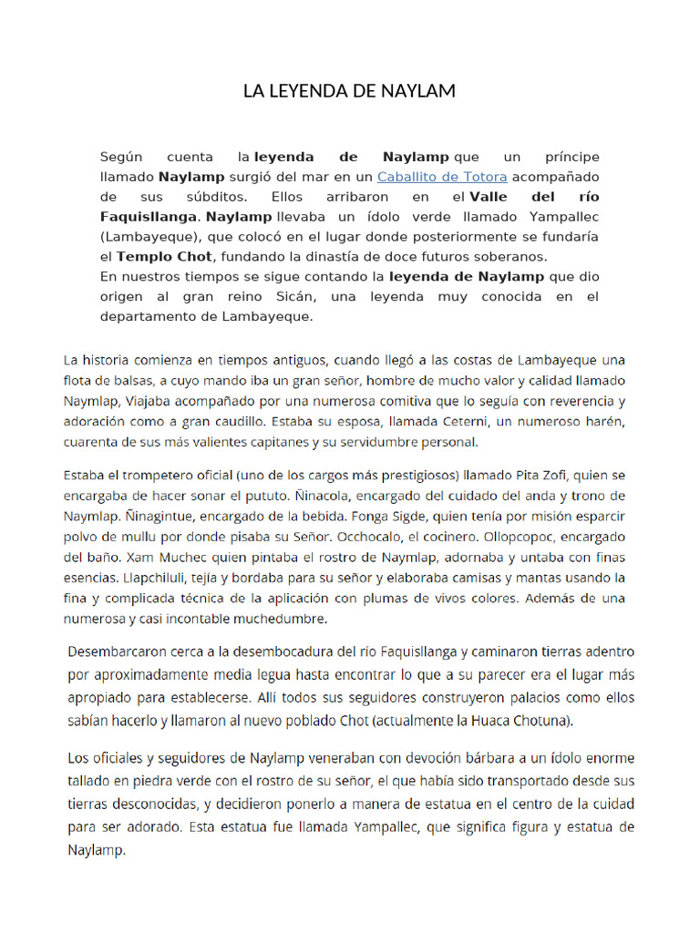 La Leyenda de Naylam | PDF