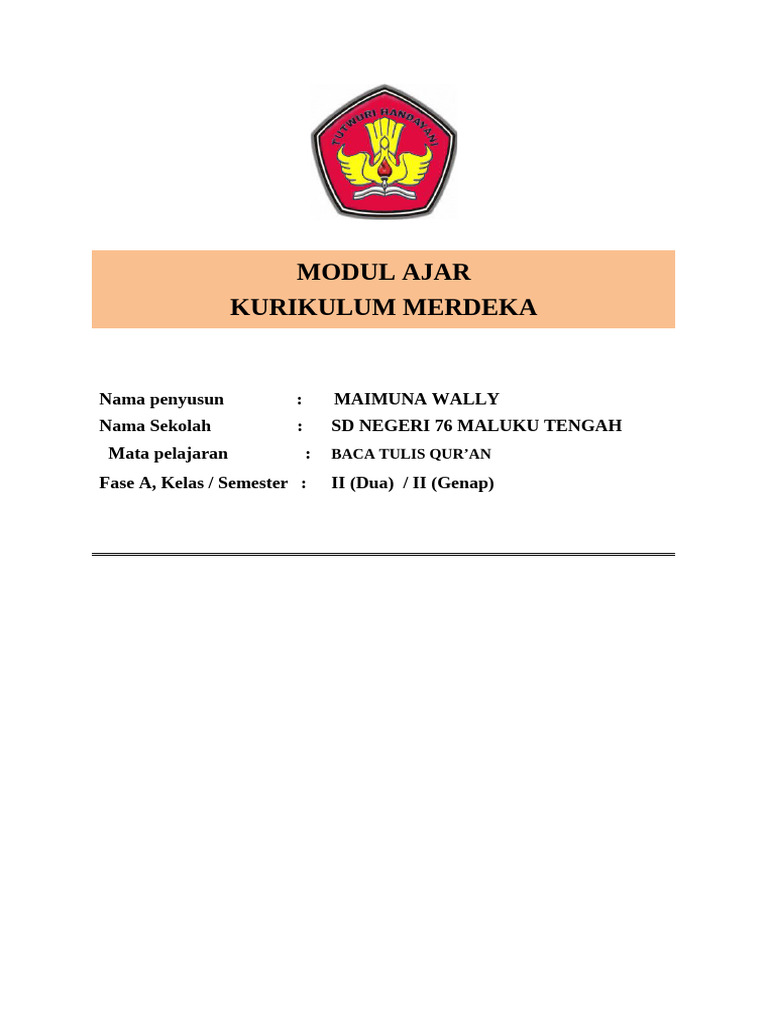 BAB 6 - MODUL BTQ Kls 2 | PDF
