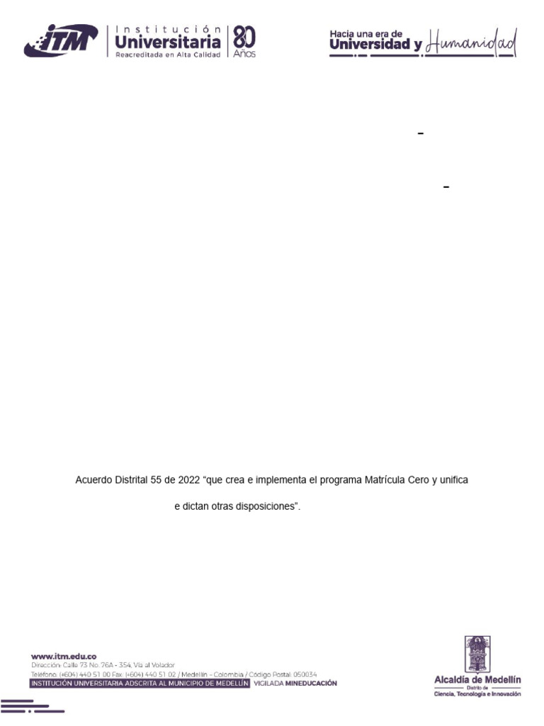 Acuerdo No.003 Por Medio Del Cual Se Eliimina El Pago de Derechos de Inscripcion | PDF