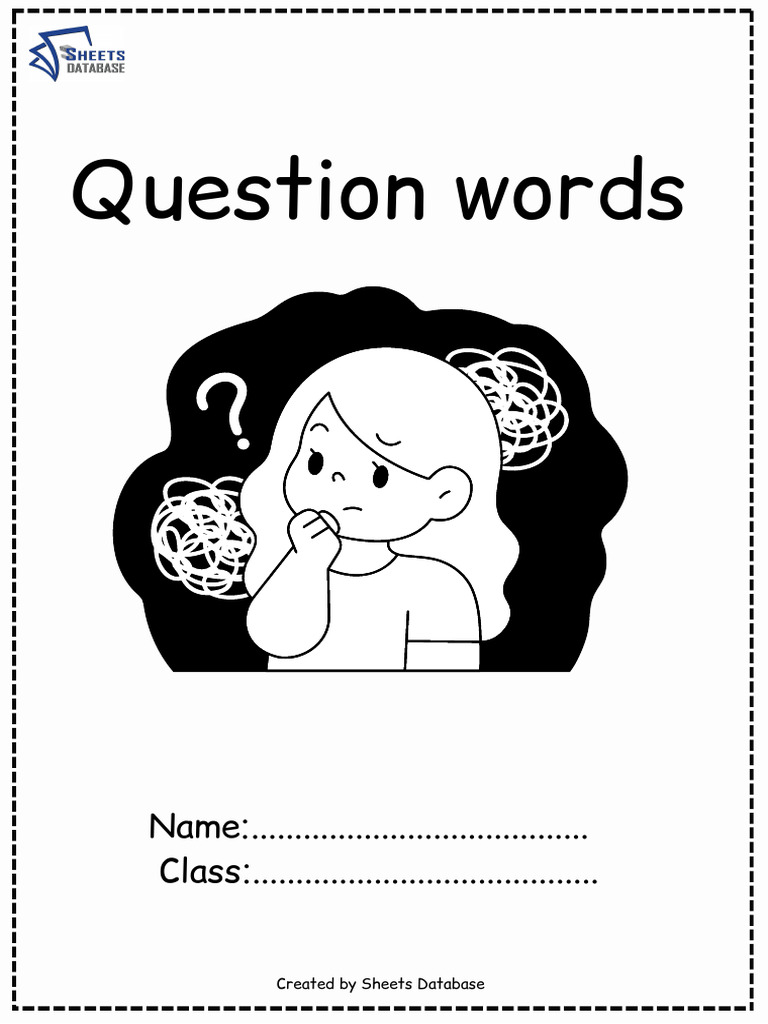 Question Words Sheets Database | PDF