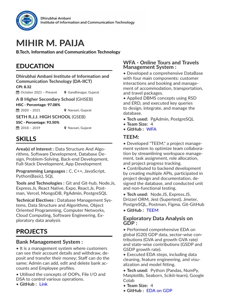 Mihir Paija | PDF
