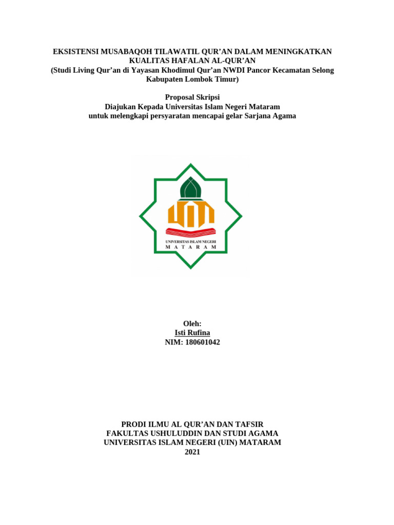 Bismillah Proposal ACC Revisi Setelah Seminar | PDF