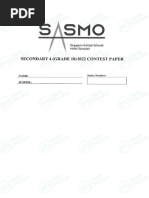 SASMO 2023 Practice Paper Answers | PDF