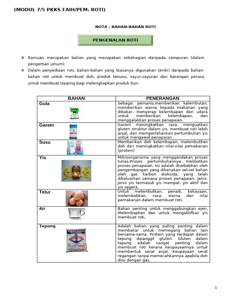 Modul Pemb Roti 5 PKKS Fasih | PDF