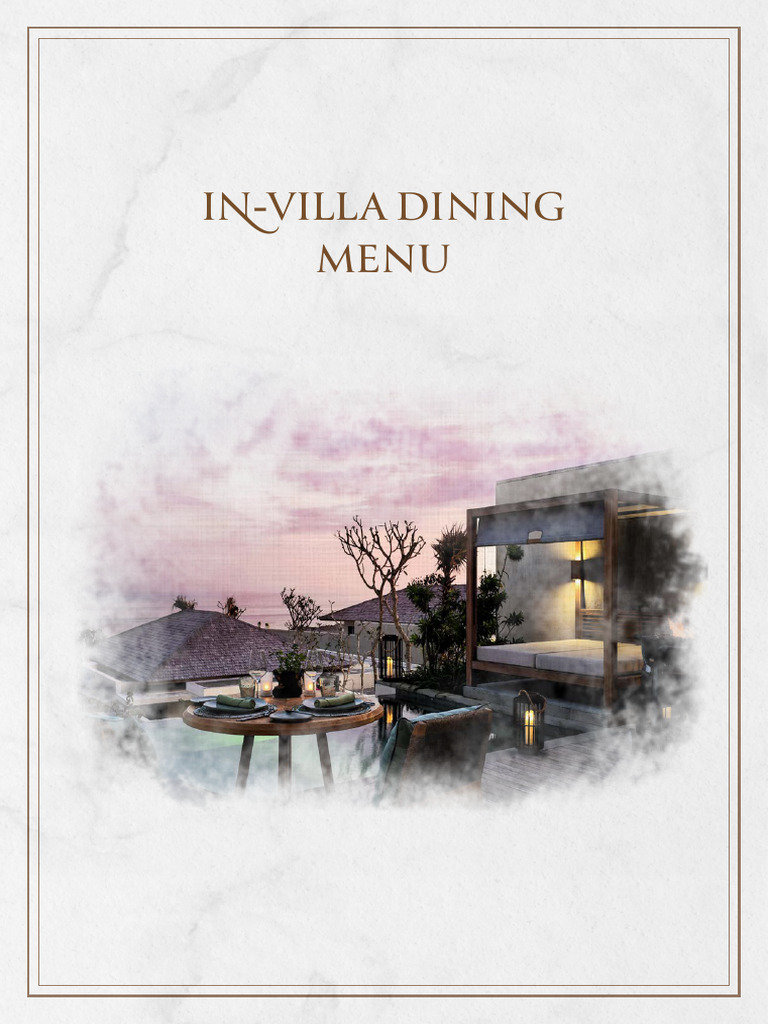 In Villa Dining Menu Updated February | PDF