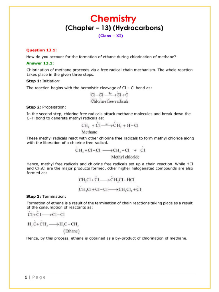 CH 13 Exercise Q&A | PDF