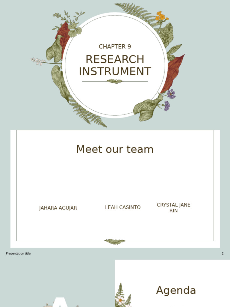 Research Instrument | PDF