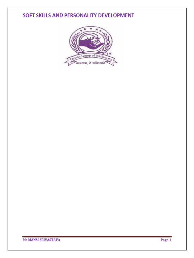 Bca Soft Skills & PD Unit 1 | PDF