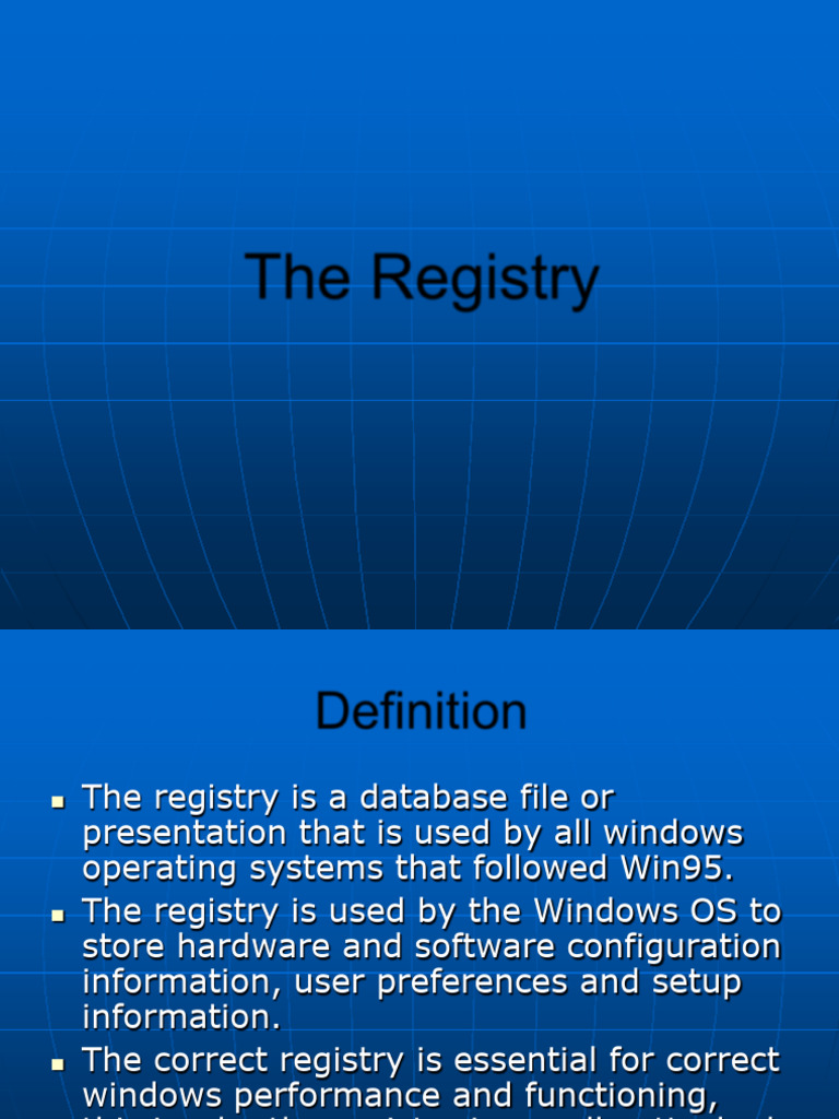 Registry | PDF