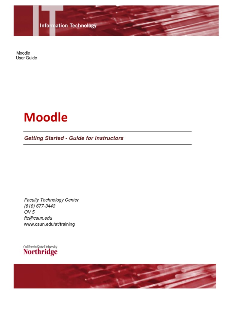 Moodle Getting Started Guide V1!10!11 | PDF | Internet Forum | Email