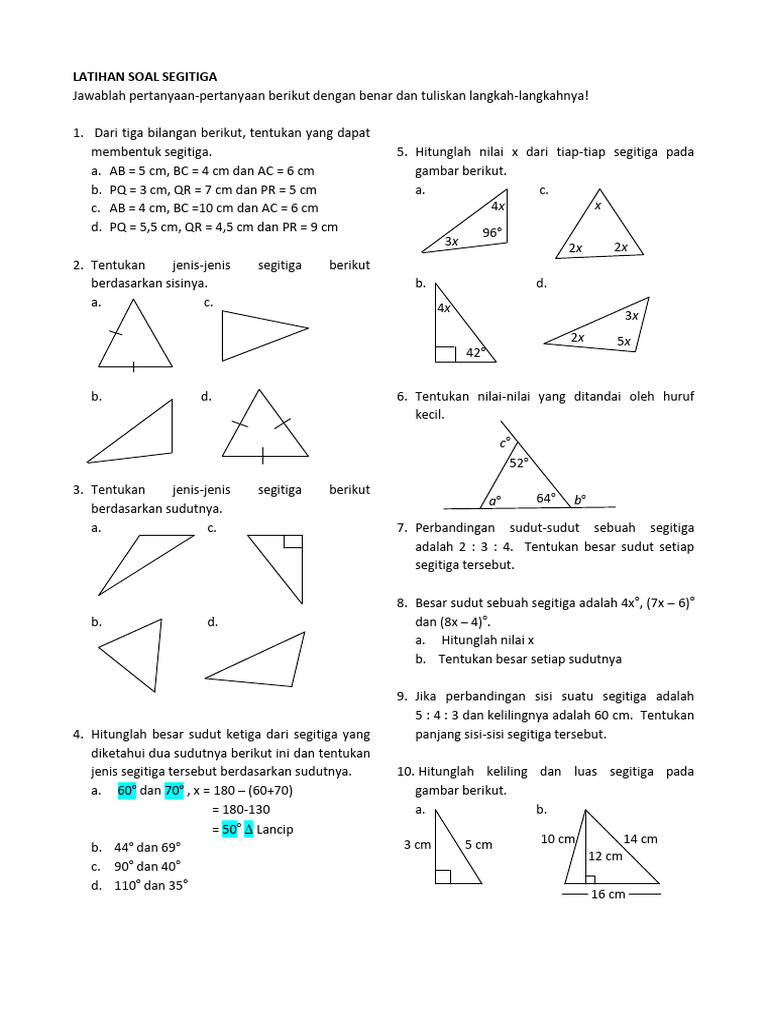 Latihan Segitiga | PDF