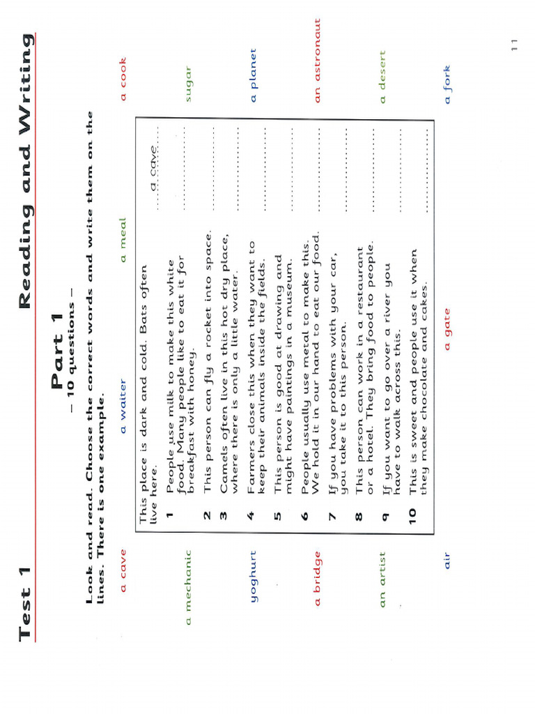 Authentic Flyers 1 - Test 1 | PDF