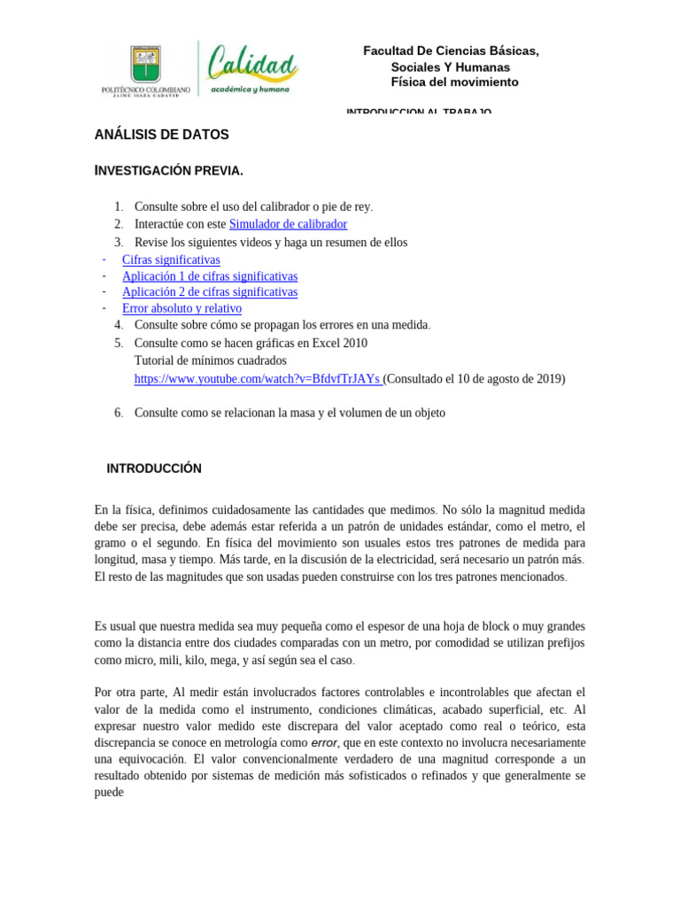 Analisis de datos | PDF