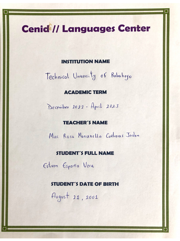 Portfolio - Second Partial | PDF