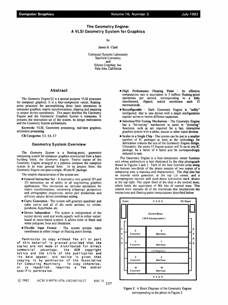VLSI Geometry Engine for Graphics | PDF | Geometry | Computer Engineering