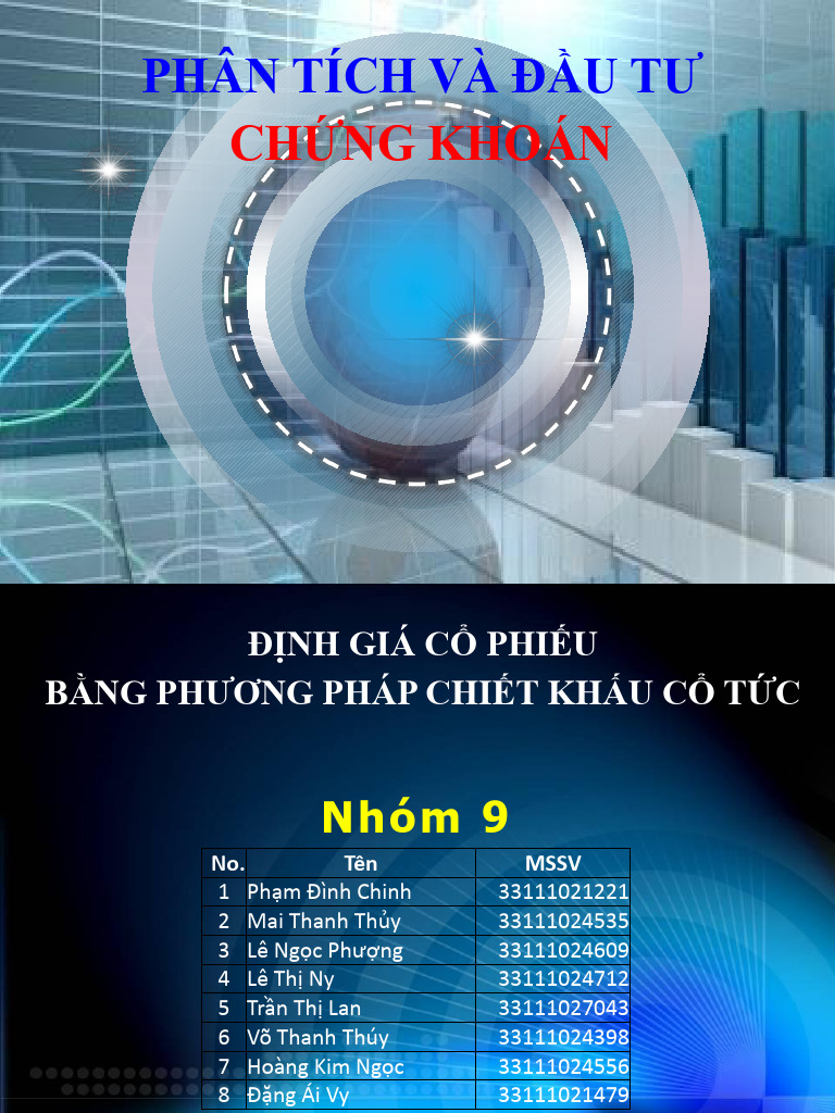 Nhom 9 - NH2VB2k14 - Dinh Gia Co Phieu DDM Rev.00 | PDF