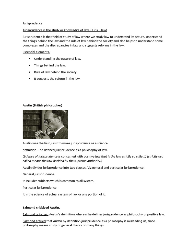 Jurisprudence Notes | PDF