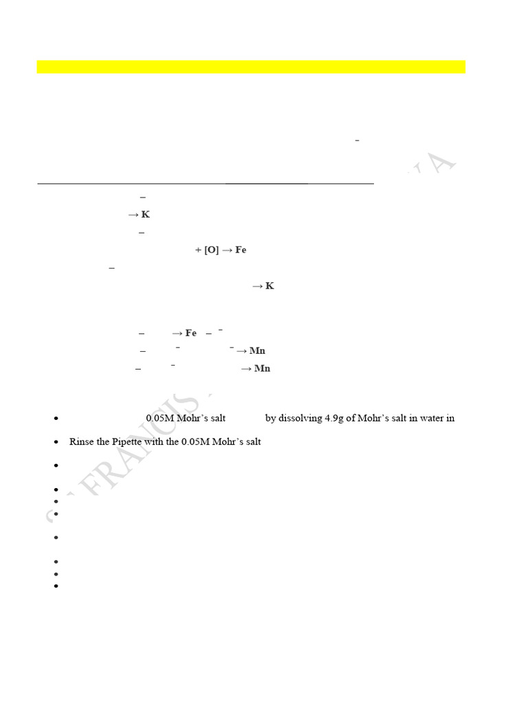 Volumetric Mohr Salt Exp No 2 - 240417 - 153657-1 | PDF