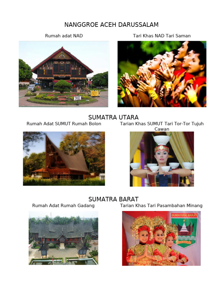 33 Provinsi RUMAH DAN TARI TOK | PDF | Memasak, Makanan, & Anggur
