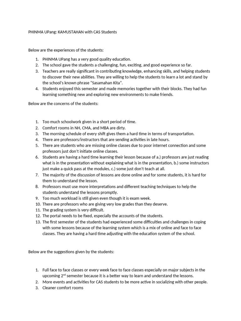 PHINMA UPang Kamustahan | PDF