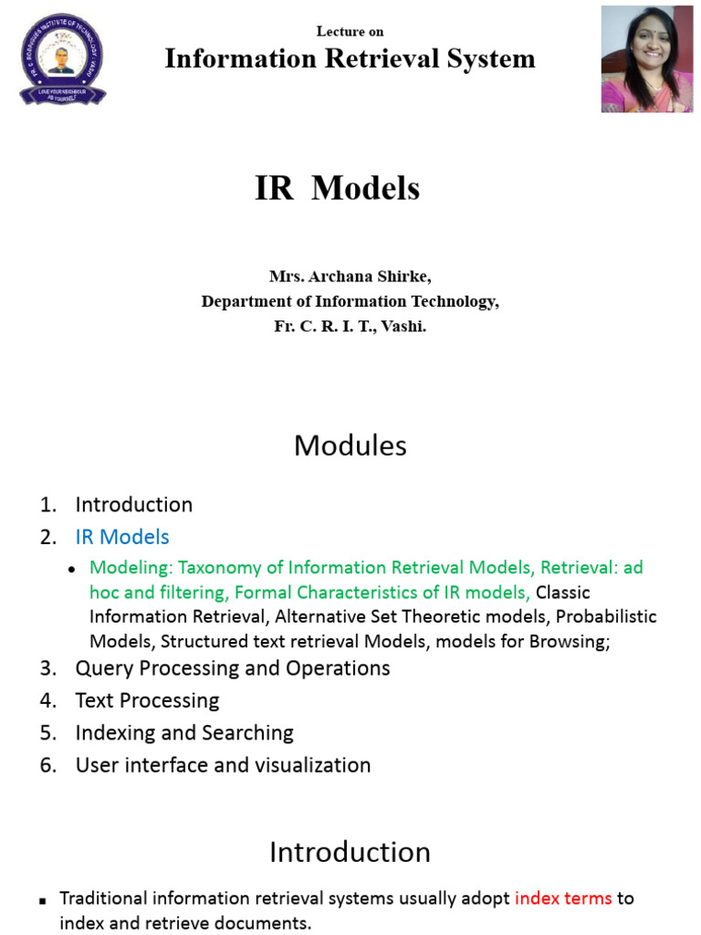 L5 M2 IR Models | PDF
