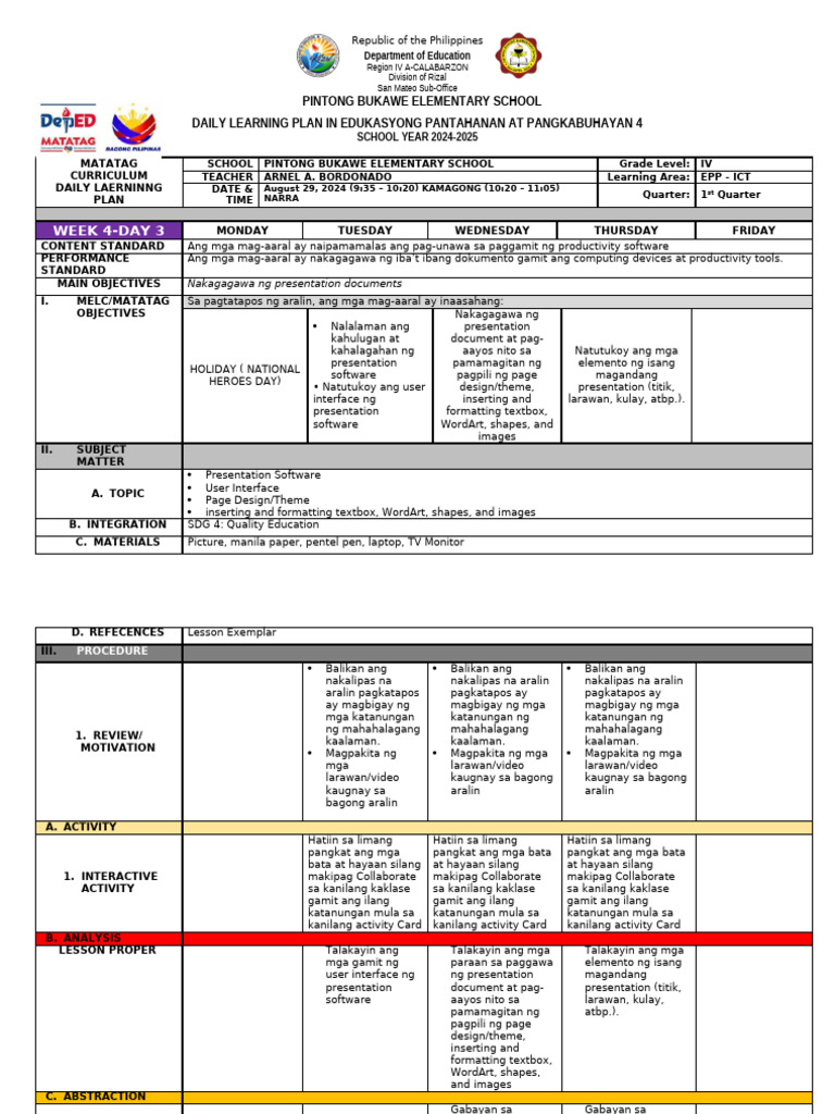 Epp4-4as DLP Day3 | PDF | Computing