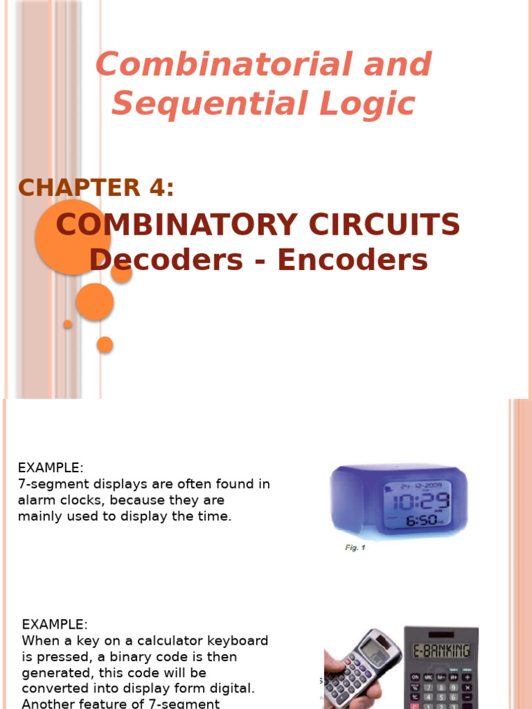 Combinatorial and Sequentiel Chap 4 | PDF | Binary Coded Decimal | Electronic Circuits