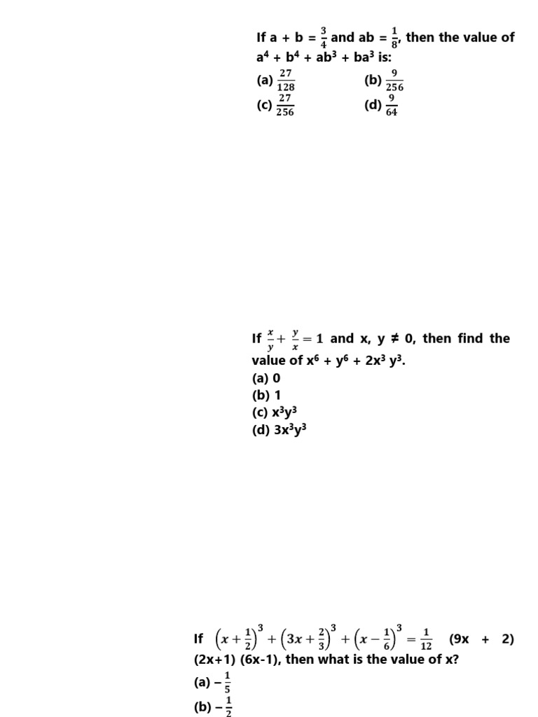 TCS Maths | PDF | Mathematics | Algebra