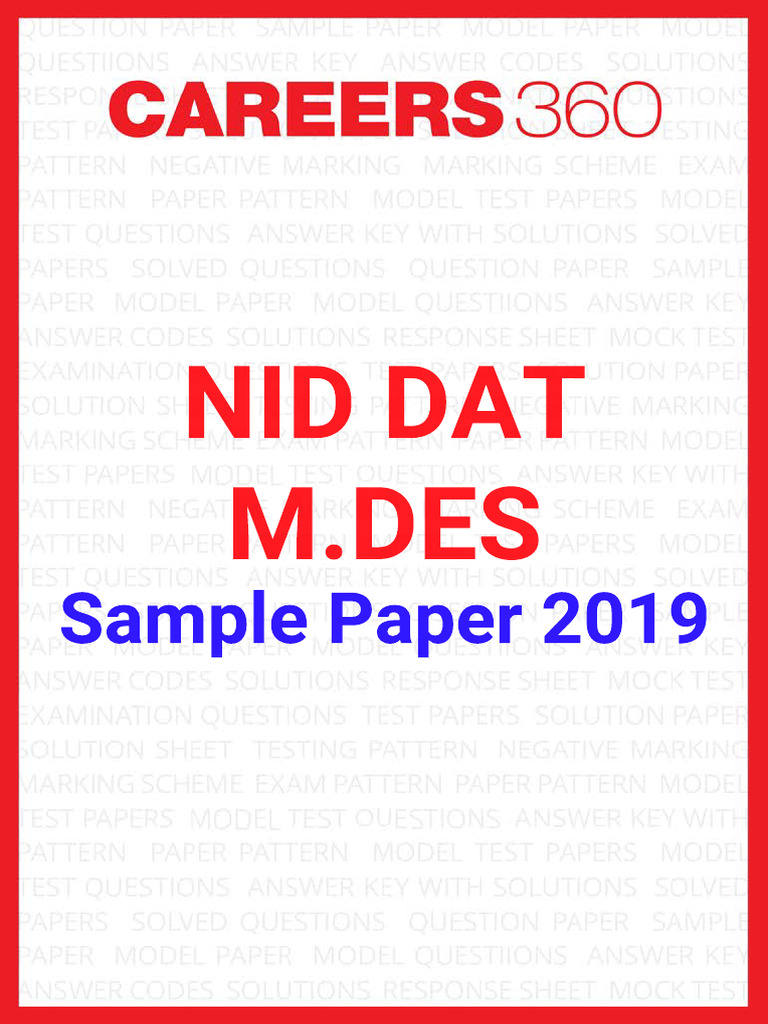 NID DAT Sample Paper 2019 MDes | PDF