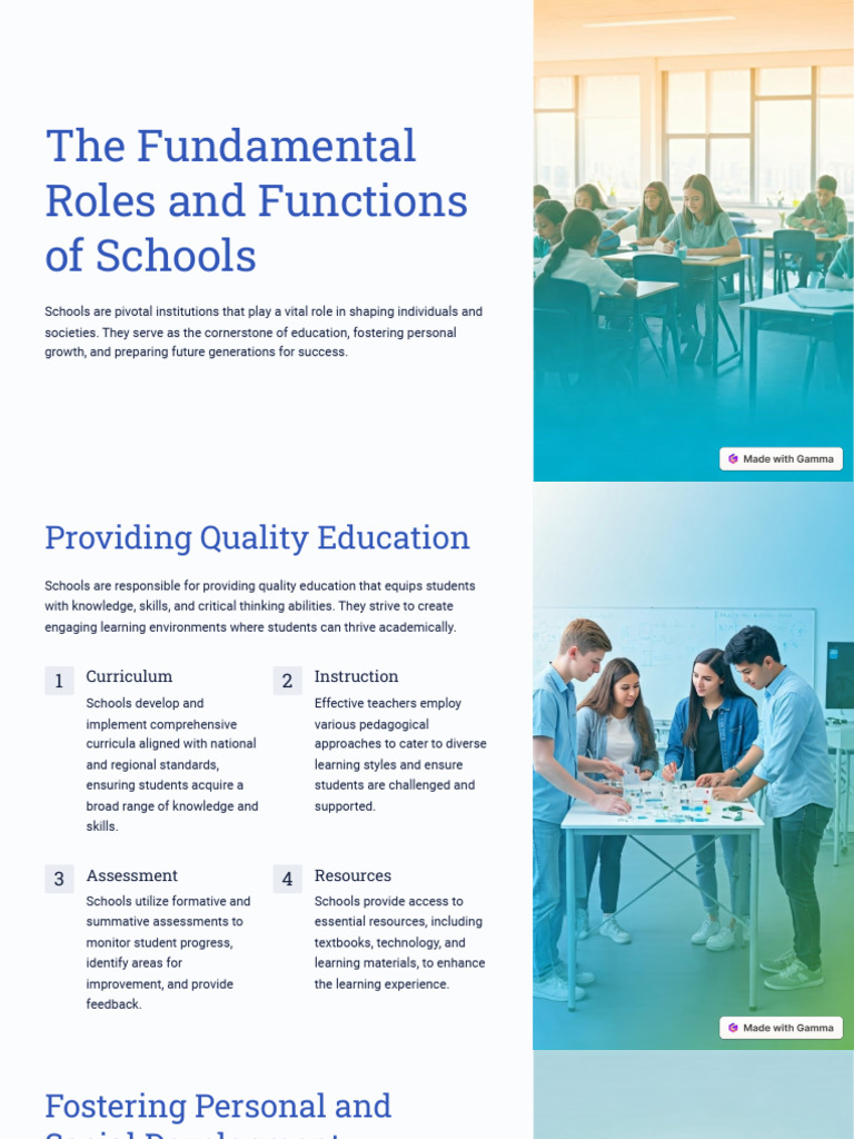 Fundamental Functions of Schools | PDF | Community | Civic Engagement