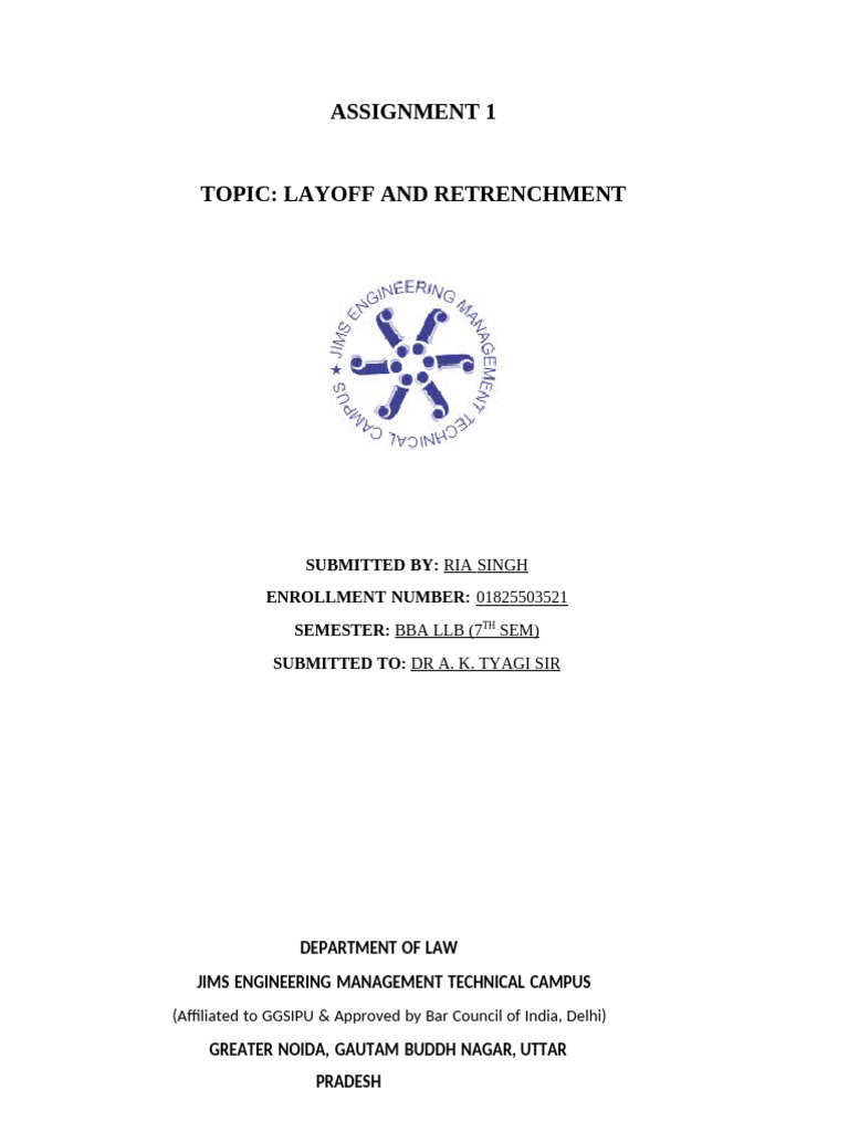 Labour Law Assignment | PDF